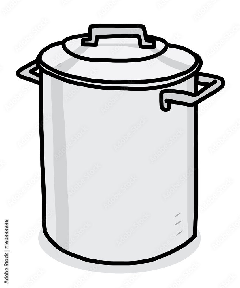 cooking pot / cartoon vector and illustration, hand drawn style ...