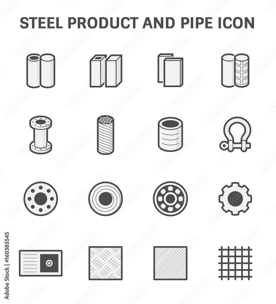 Steel Pipe Icon Stock Vector | Adobe Stock