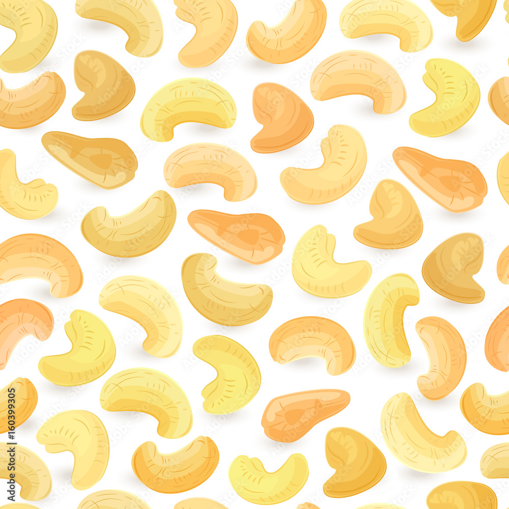 seamless texture with tasty cashews for your design Stock Vector ...