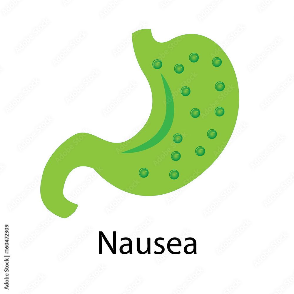 Nausea. Vector illustration in cartoon style Stock Vector | Adobe Stock