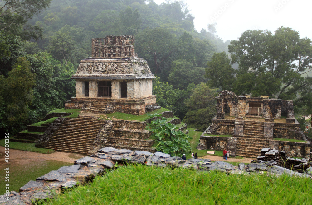 Temples of the Cross group, Palenque, Mexico Stock Photo | Adobe Stock