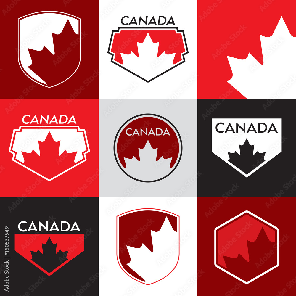 Canadian Icons Stock Vector | Adobe Stock