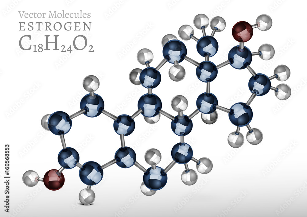 Estrogen Molecule Image Stock Vector | Adobe Stock