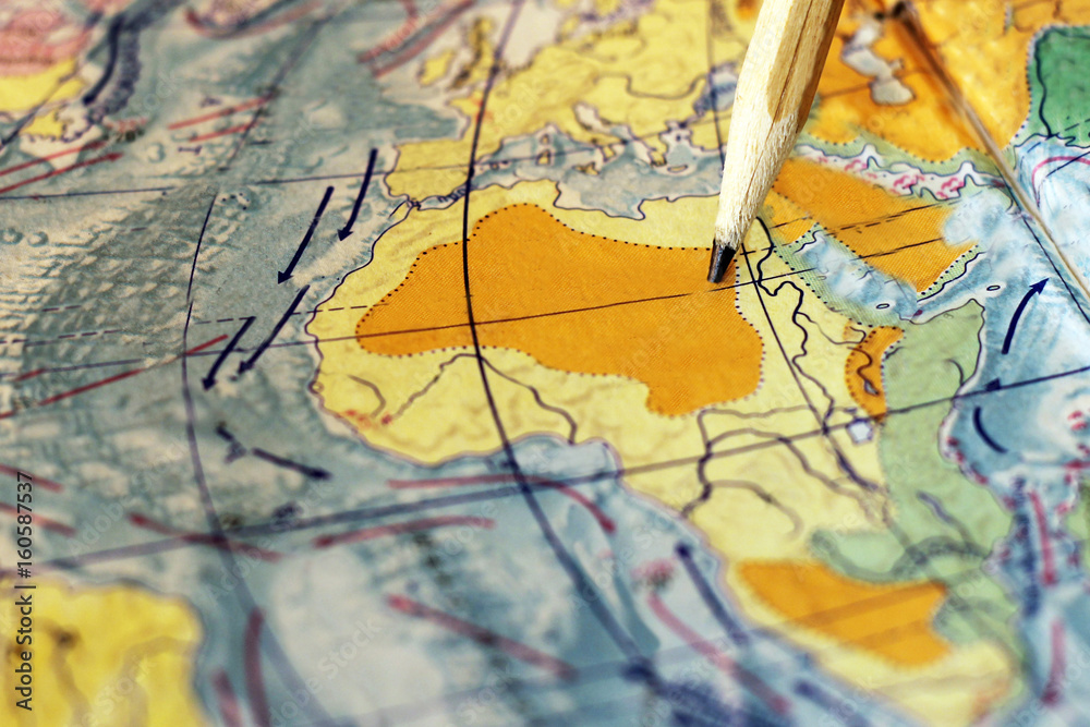 Geodetic map foto de Stock | Adobe Stock