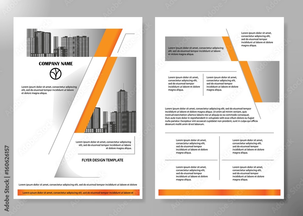 Minimal flyers report business magazine poster layout portfolio ...