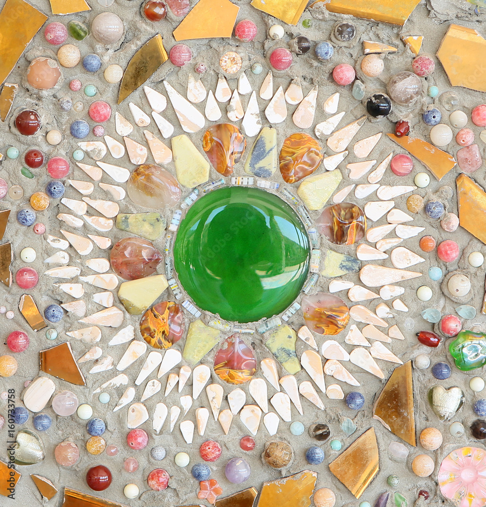 Colorful ceramic pattern background made from pebble and ceramic on the ...