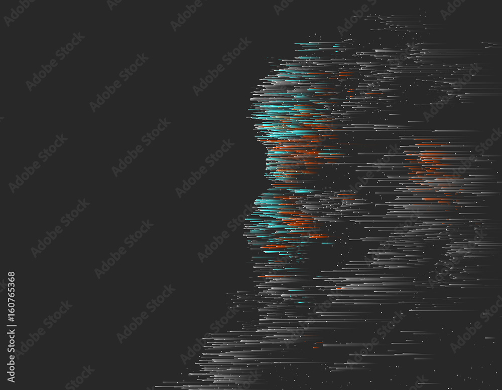 Lines connected to thinkers, symbolizing the meaning of artificial ...