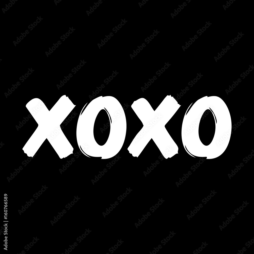 Xoxo hand drawn ettering vector art illustration. Perfect design ...