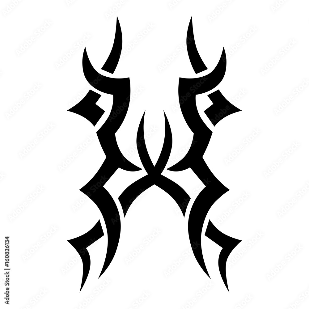 TATTOO TRIBAL VECTOR DESIGNS. Sketched simple isolated vector. Tattoo ...