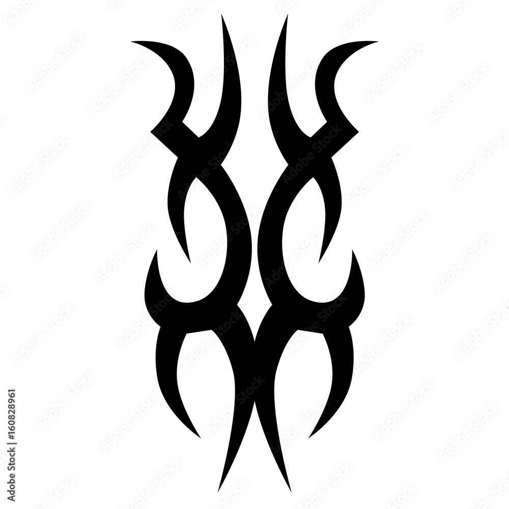 TRIBAL TATTOO ART DESIGNS. Sketched simple isolated vector. Tattoo ...