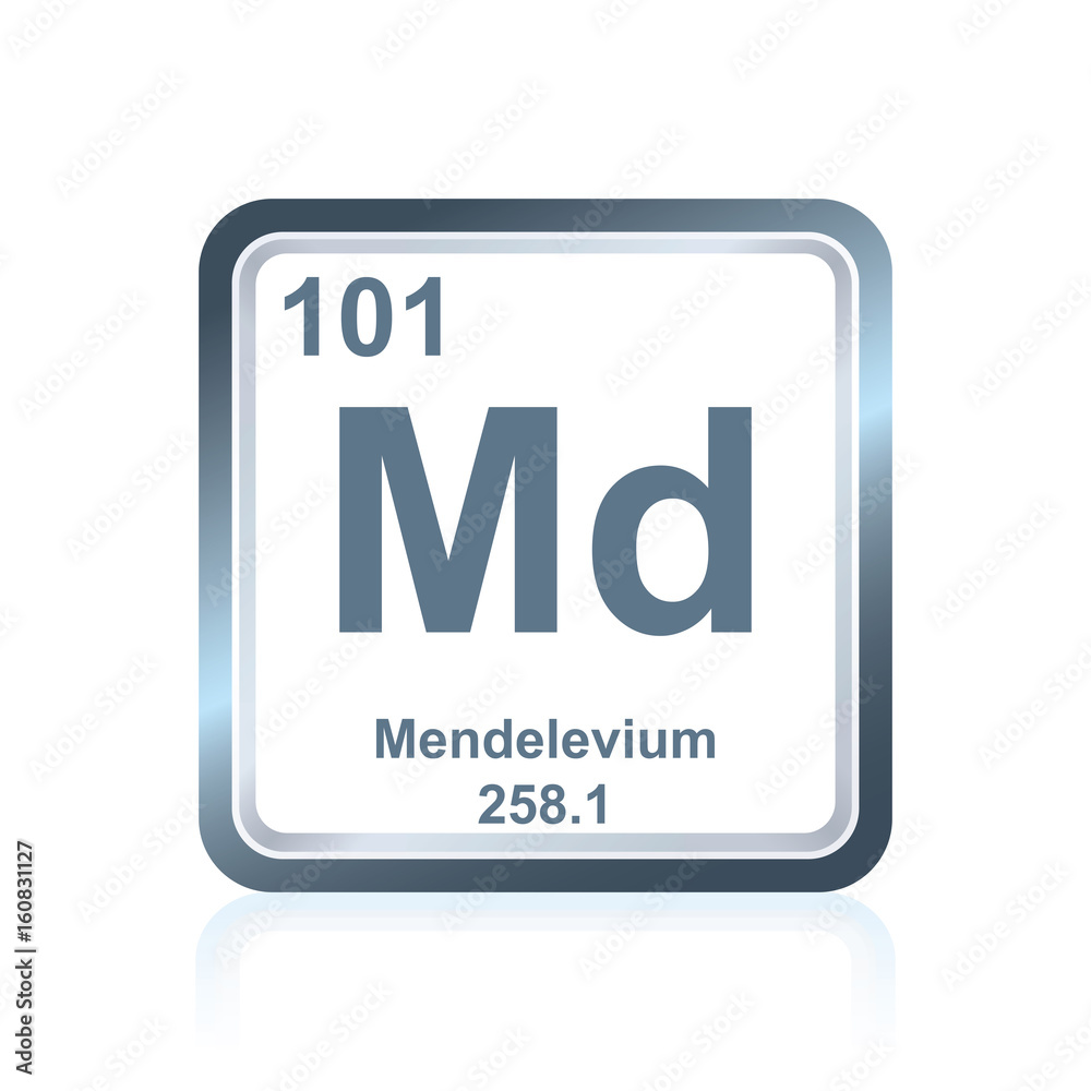 Chemical element mendelevium from the Periodic Table Stock Vector ...