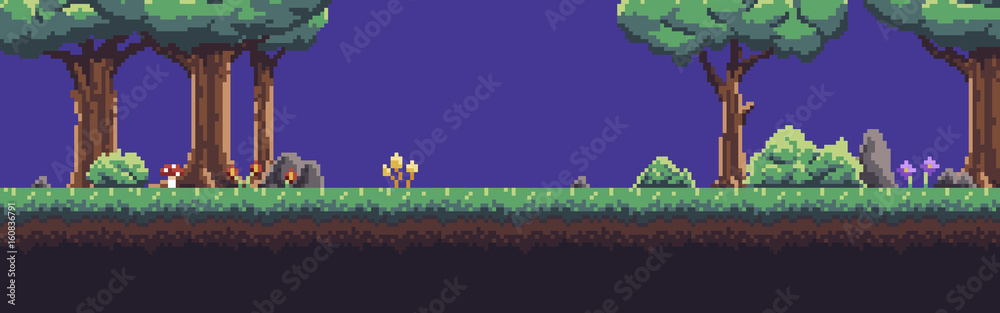 Pixel Game Background Stock Vector | Adobe Stock