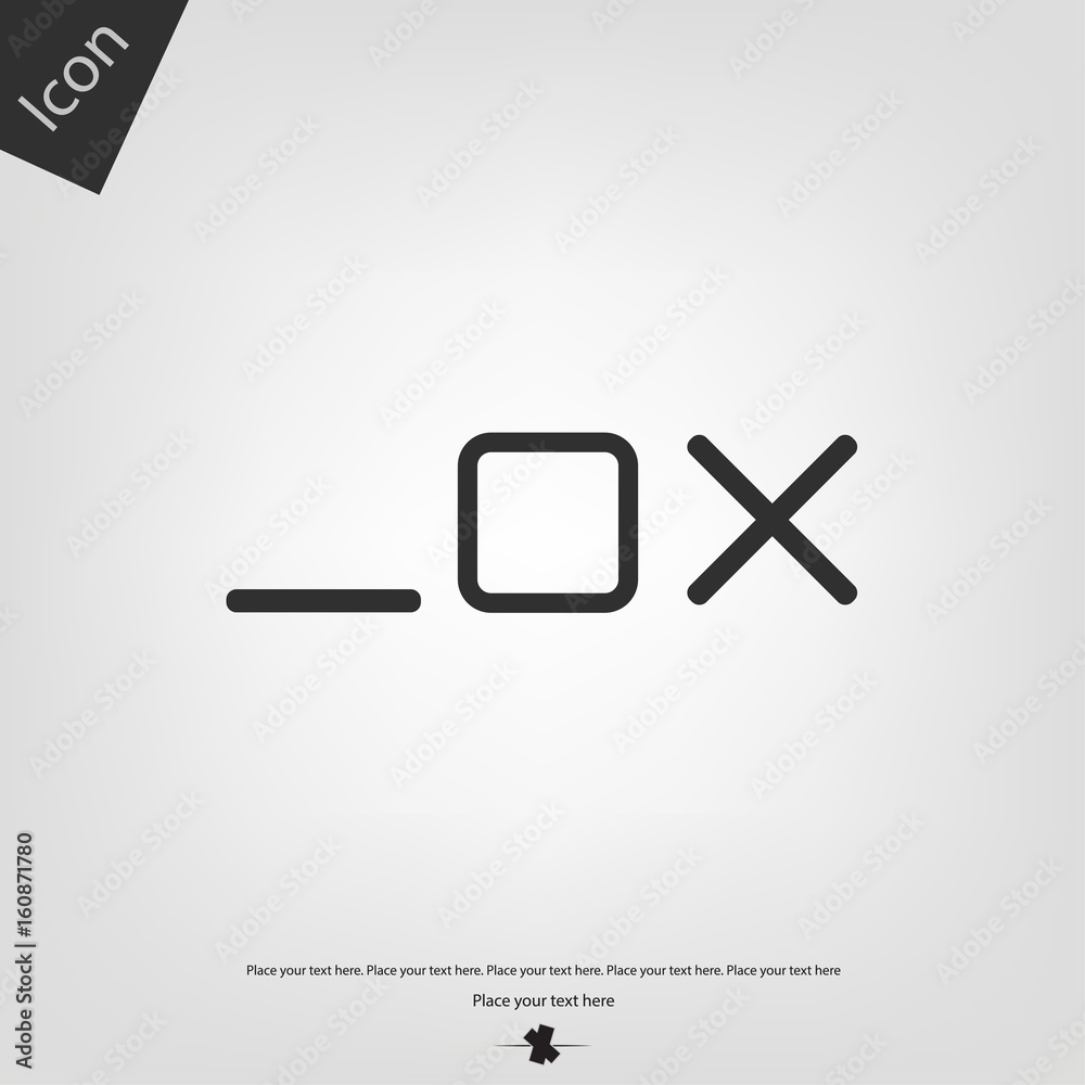 Window control buttons vector icon Stock Vector | Adobe Stock