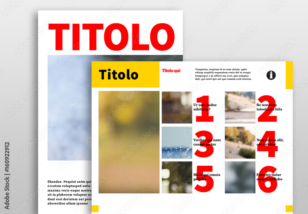 Layout contemporaneo rivista digitale Stock Template | Adobe Stock