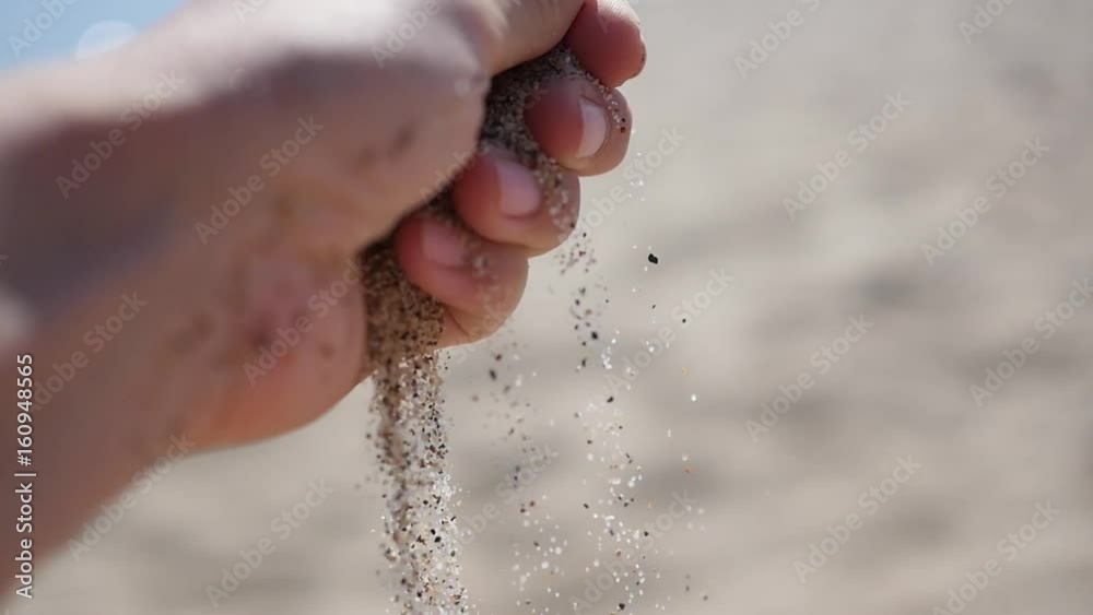 Sand Falling From Hand. Entertainment and outdoor games Stock Video ...
