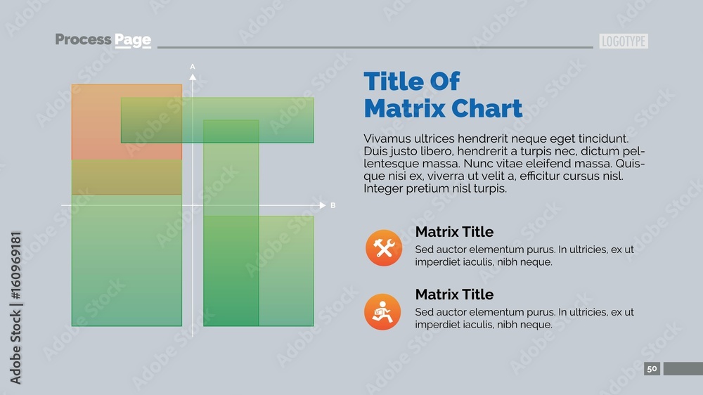 Matrix Chart Presentation Slide Template Stock Vector | Adobe Stock