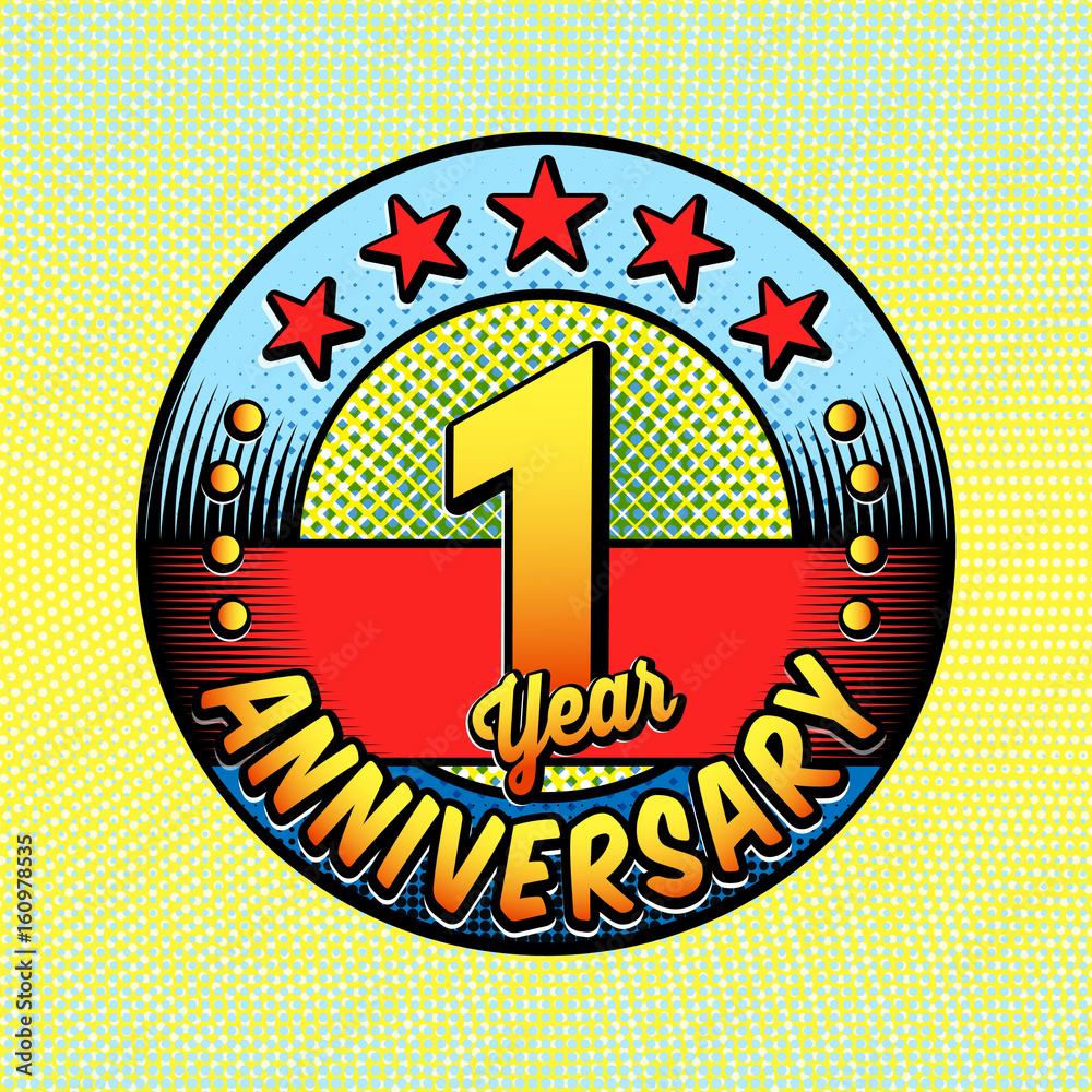 1st Anniversary Logo Vector