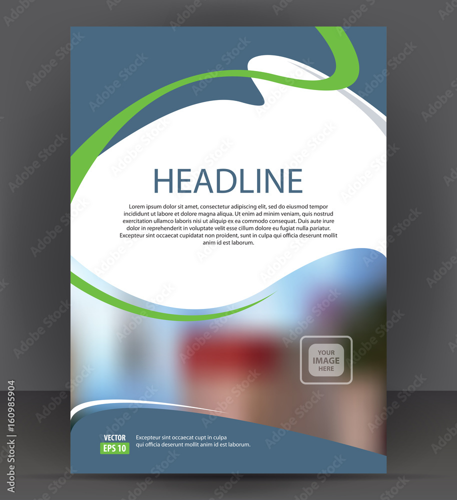 Flyer brochure, cover layout design print template, pamphlet vector ...