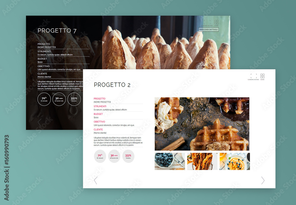 Layout di progetto a blocco interattivo Stock Template | Adobe Stock