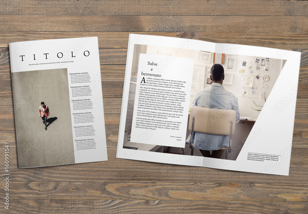 Layout minimalista per rivista Stock Template | Adobe Stock