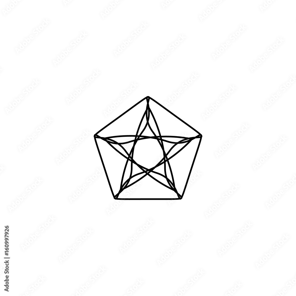 Geometric pattern pentagram symbol Stock Vector | Adobe Stock