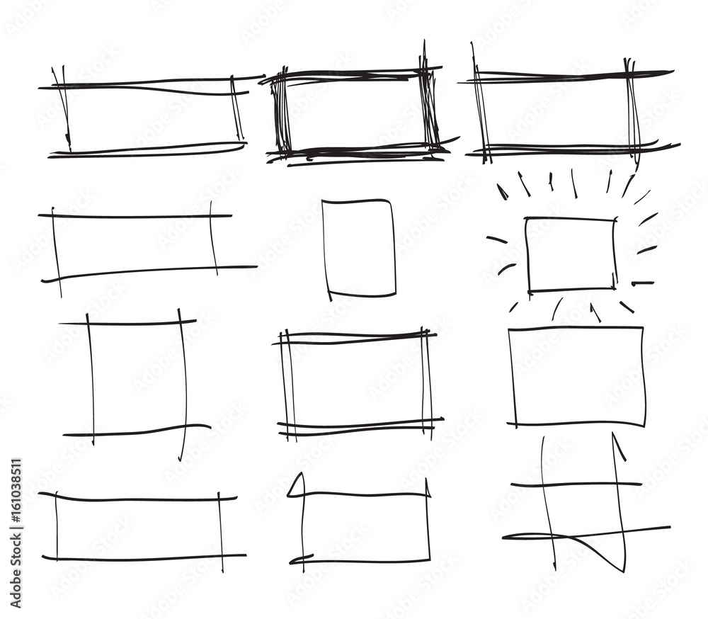 Hand Drawn Rectangle Vector