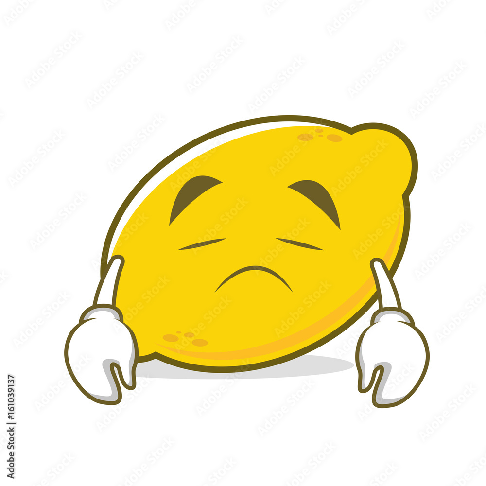Clipart And Lemon And Frowny Face