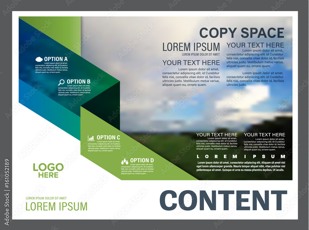 Presentation layout design template. Annual report cover page ...