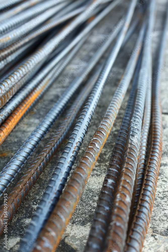 rebar steel reinforcing rod bar in construction industry Stock Photo ...