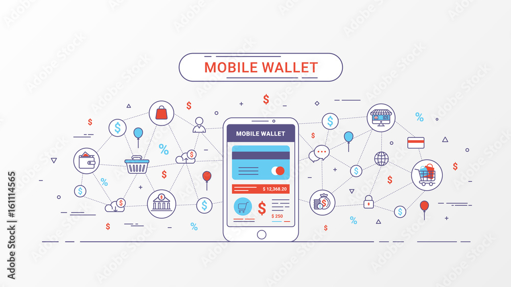 Mobile Wallet Illustration