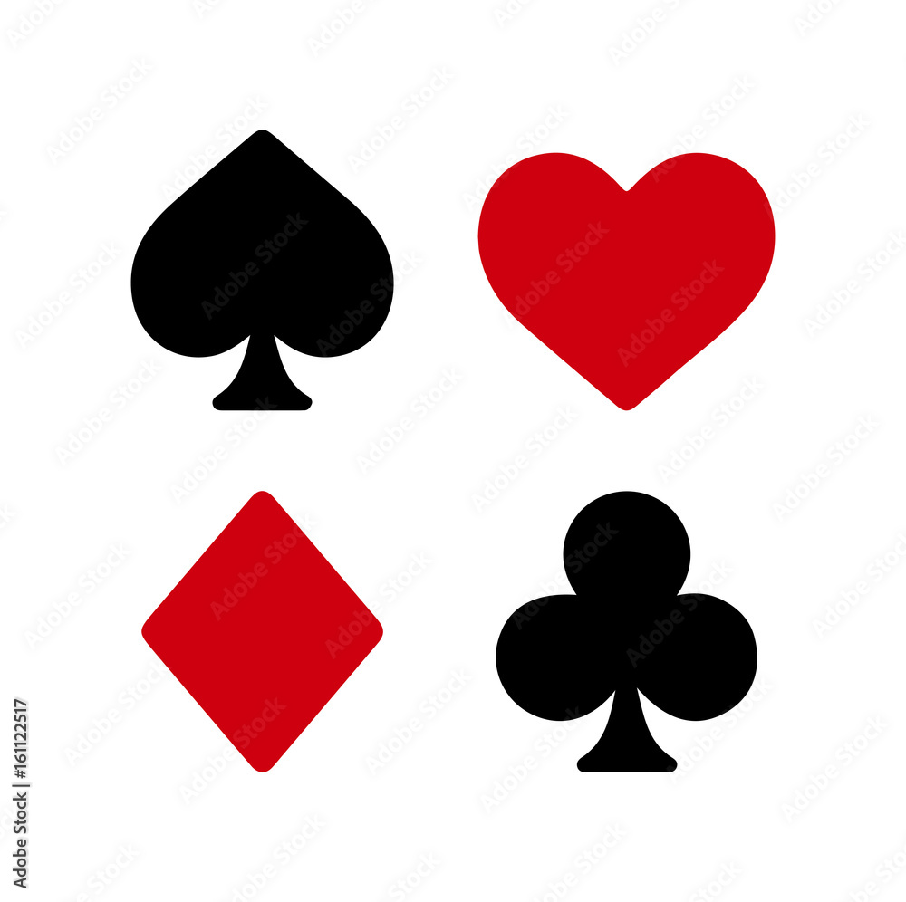Play cards symbols vector set Stock Vector | Adobe Stock