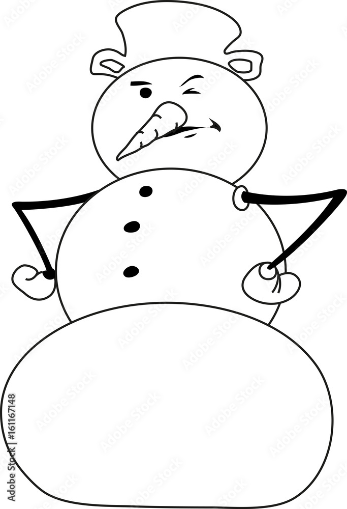 Angry snowman Stock Vector | Adobe Stock