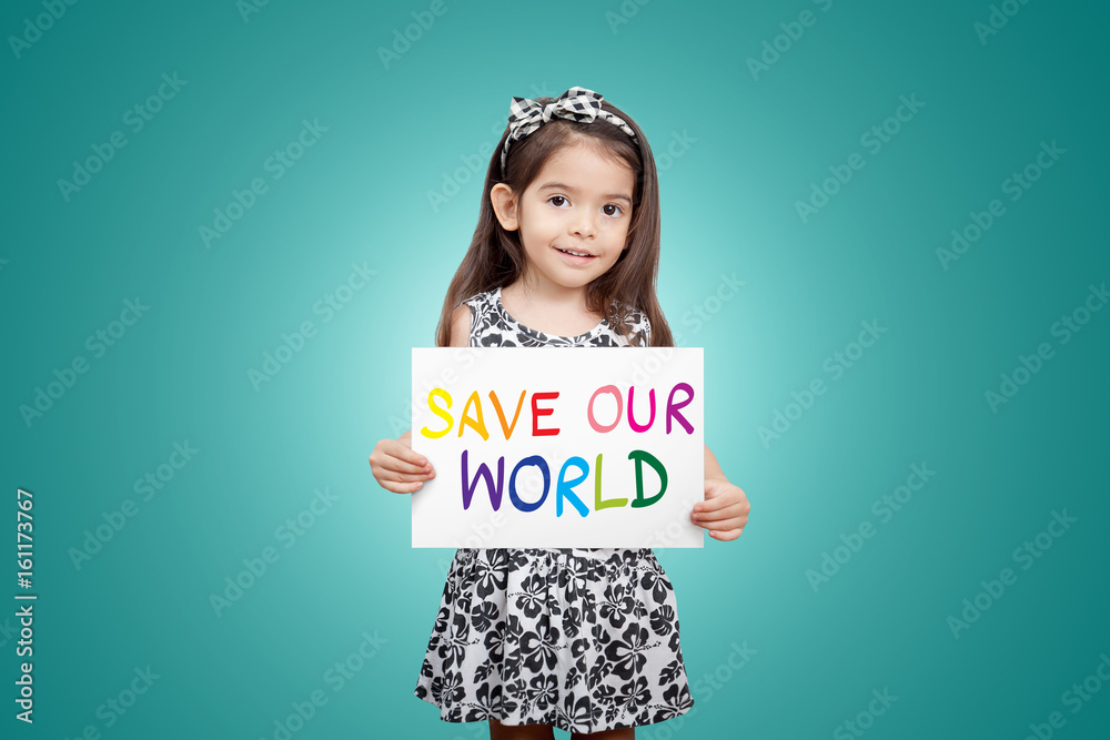 Save world save life save the planet, the ecosystem, green life concept ...