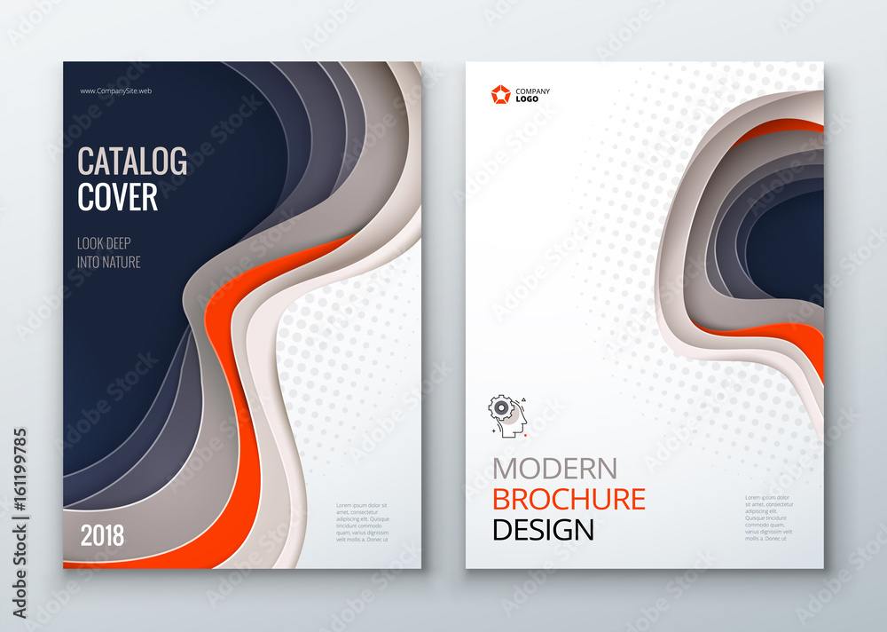 Paper cut brochure design. Paper carve abstract cover for brochure ...