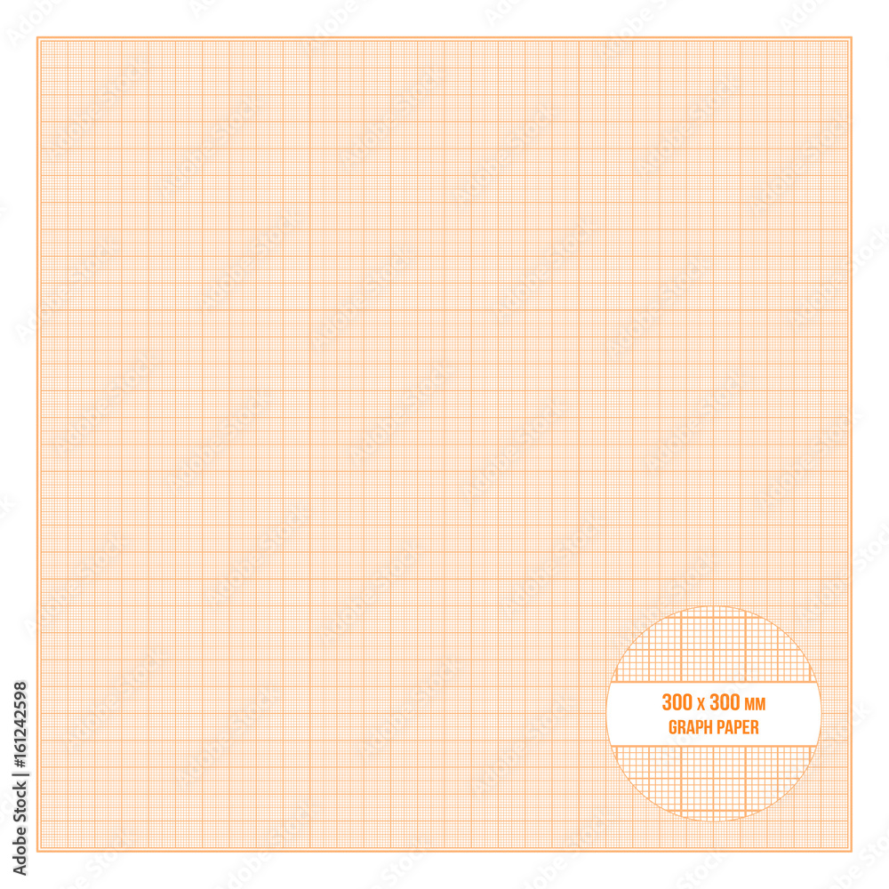 Vector printable metric graph paper 30x30 cm size Stock Vector | Adobe ...