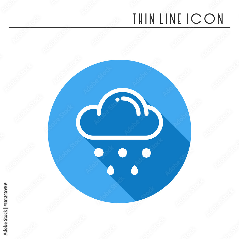 Cloud, sky, rain, line simple icon. Weather symbols. Meteorology ...