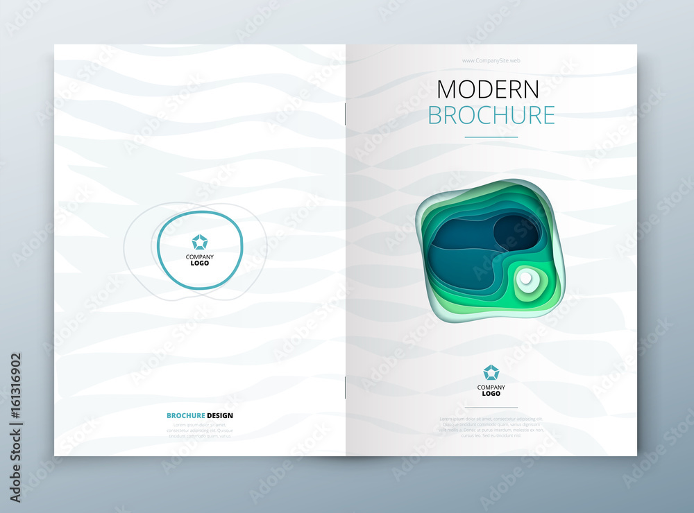 Paper cut brochure design. Paper carve abstract cover for brochure ...