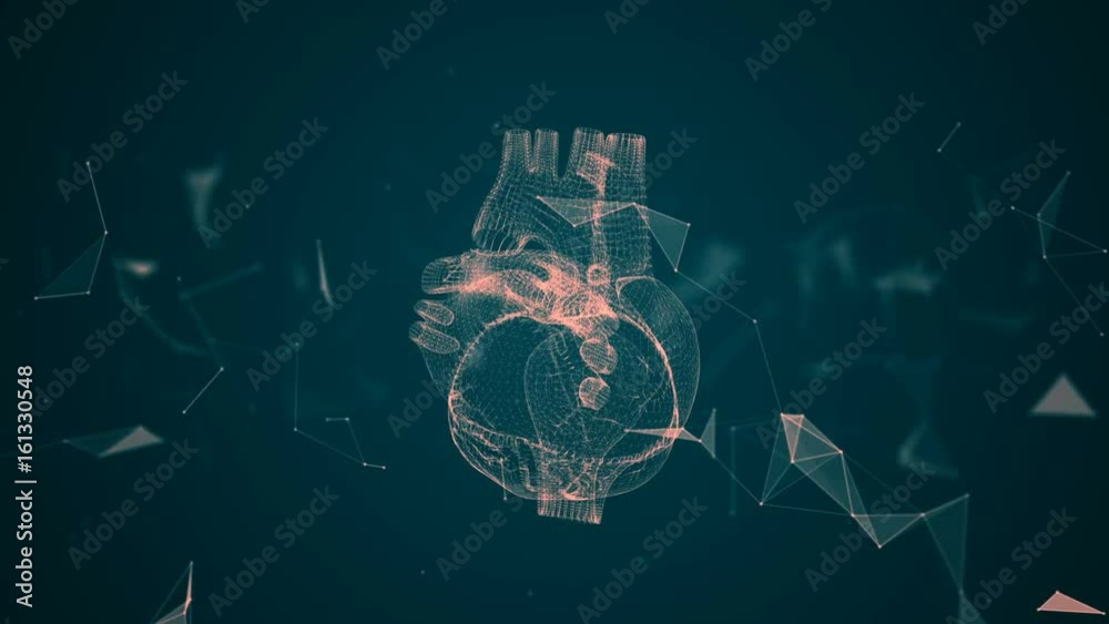 The human heart is formed by spinning particles. Stock Video | Adobe Stock