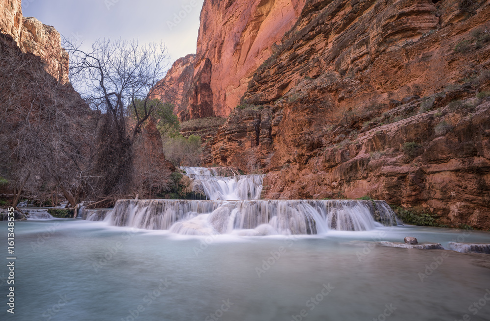 Beaver Falls Waterfall, Havasupai Indian Reservation, Grand Canyon ...