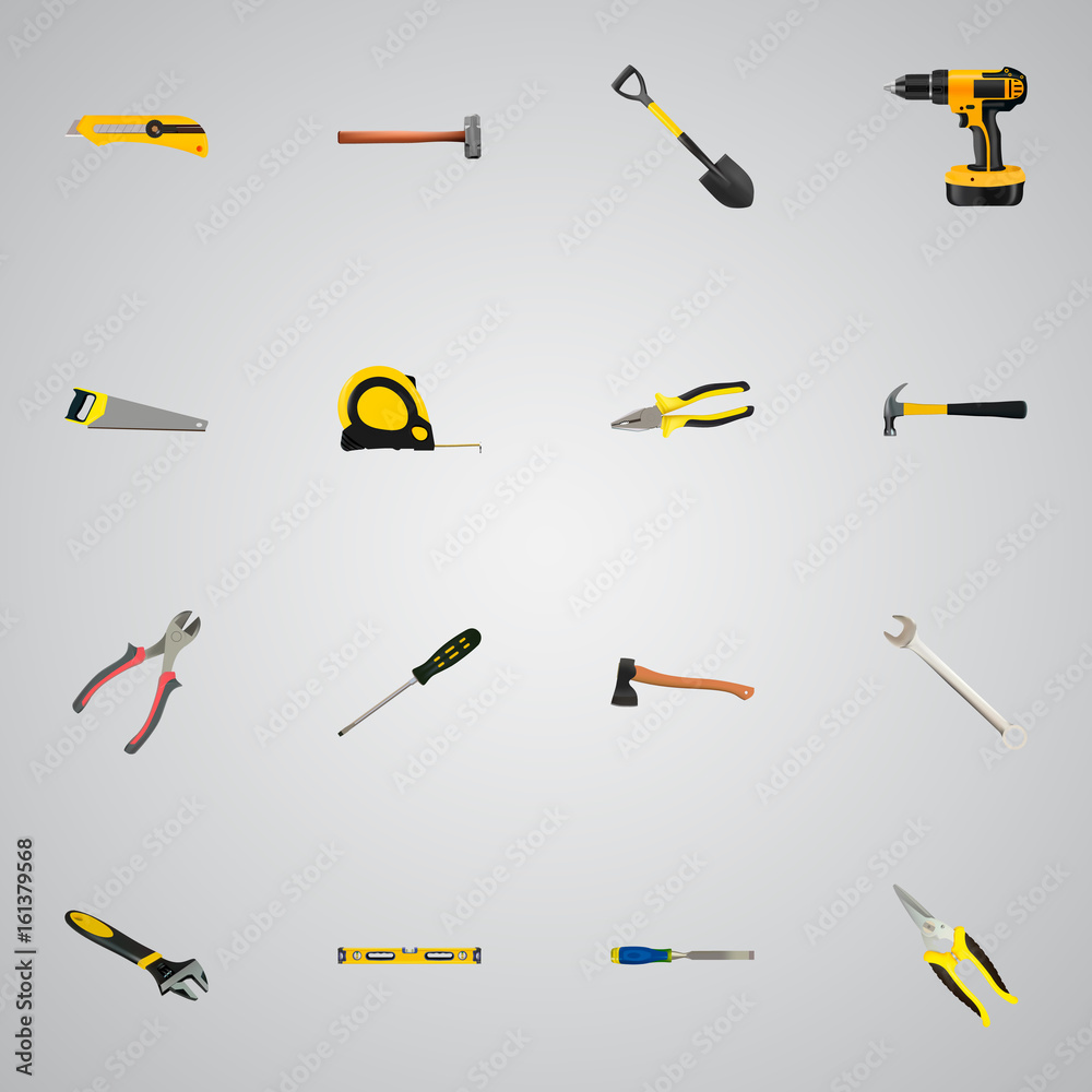 Realistic Claw, Handle Hit, Scissors Vector Elements. Set Of ...