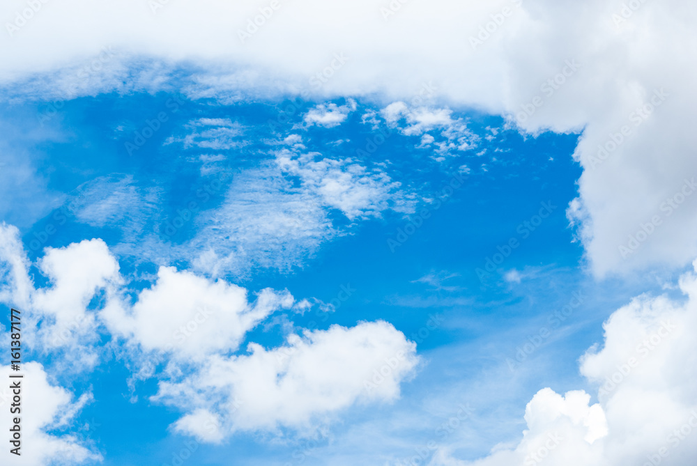 Blue Sky with Cloud Background/ Texture Stock Photo | Adobe Stock