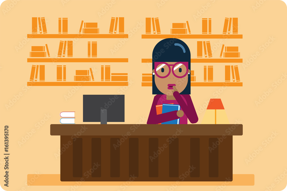 librarian Stock Vector | Adobe Stock