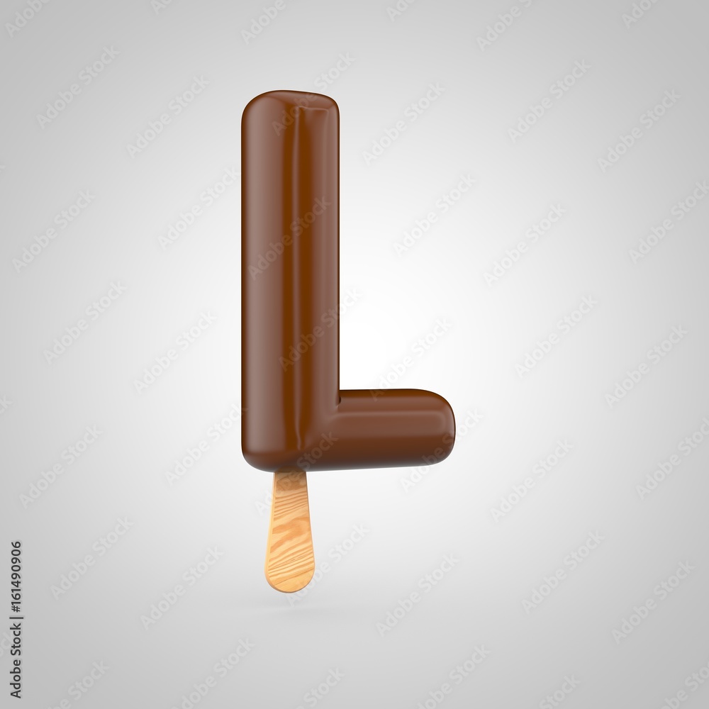 Ice cream letter L uppercase isolated on white background Stock ...