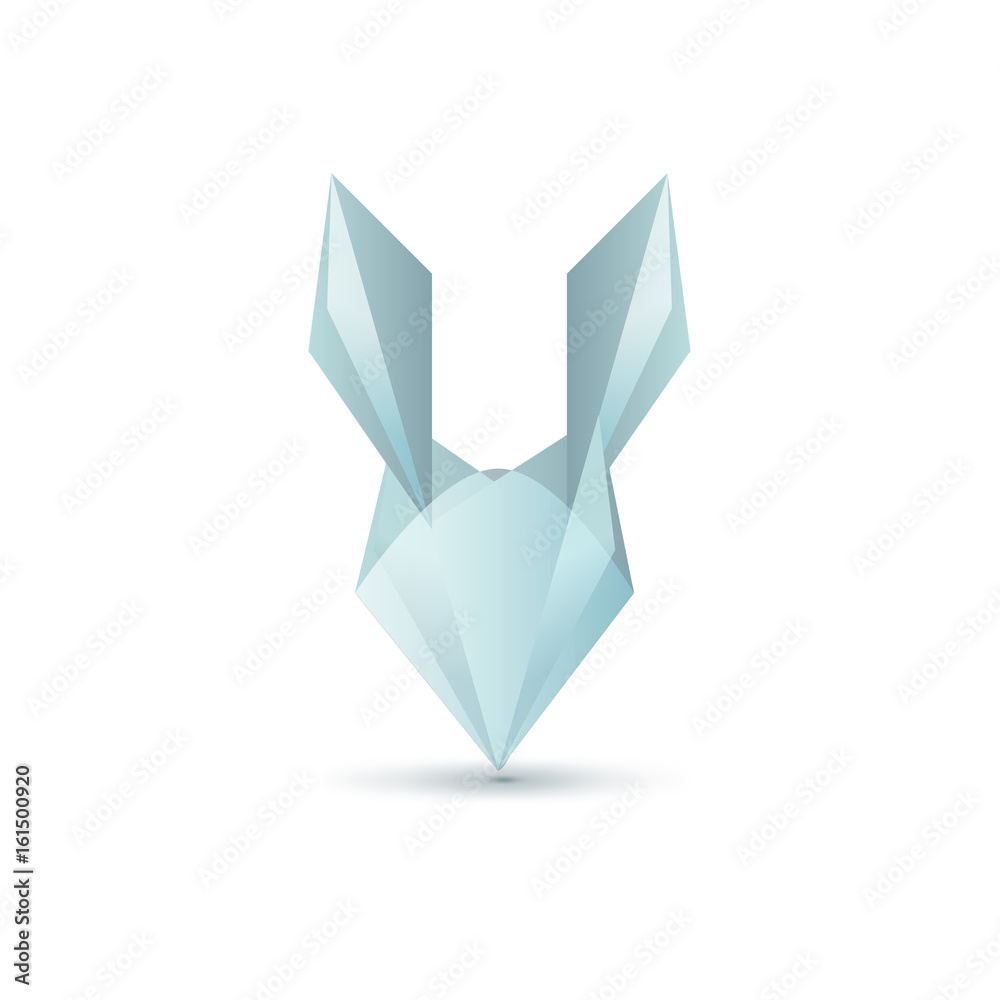 Set of minimal geometric animal low poly symbol set, shapes. Trendy ...