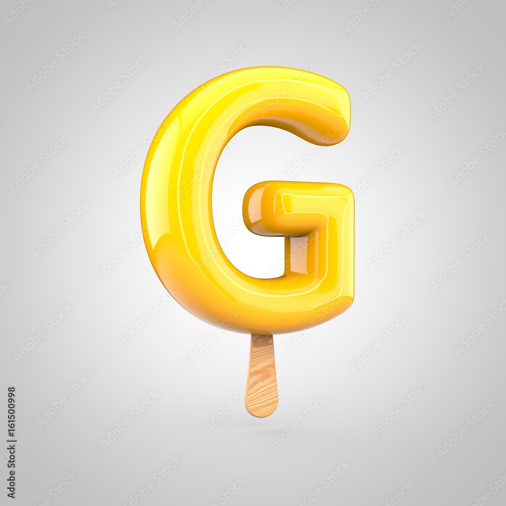Ice cream letter G uppercase isolated on white background Stock ...