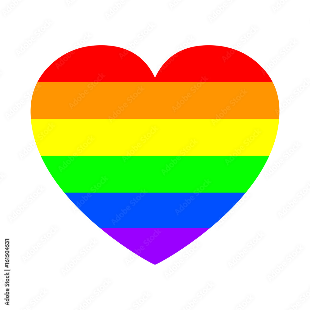 Gay pride heart. Gay pride concept – stock vector Stock Vector | Adobe ...