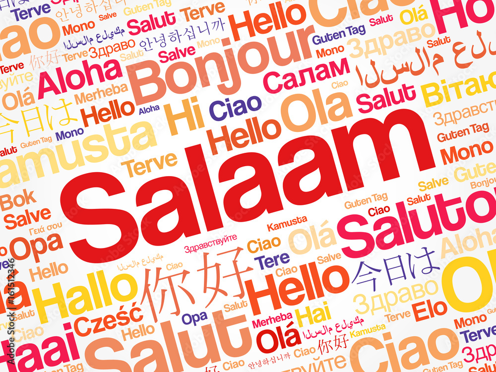 SALAAM (Hello Greeting in Persian,Farsi) word cloud in different ...