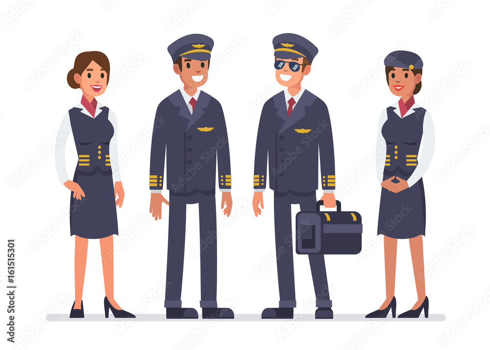 Airline staff Stock Vector | Adobe Stock