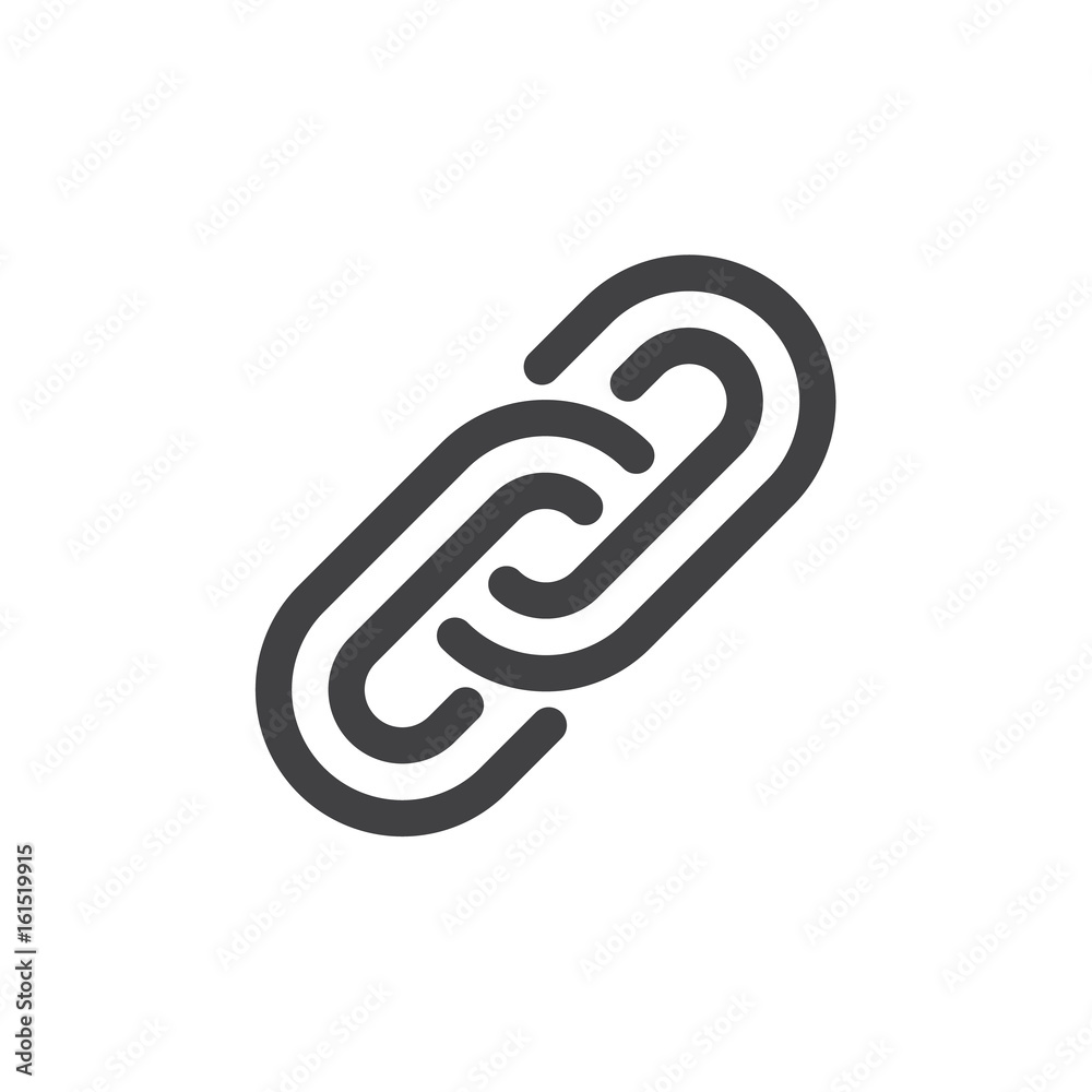 Link line icon, outline vector sign, linear style pictogram isolated on ...