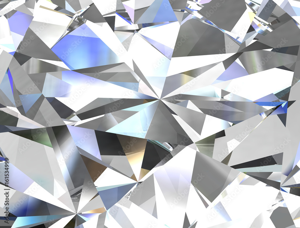 Realistic diamond texture close up, 3D illustration. Stock Illustration ...